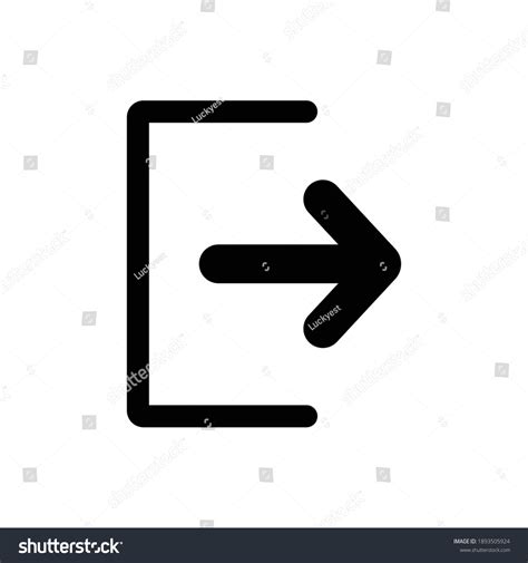 Exit Icon Vector Illustration Logo Template Stock Vector Royalty Free Shutterstock