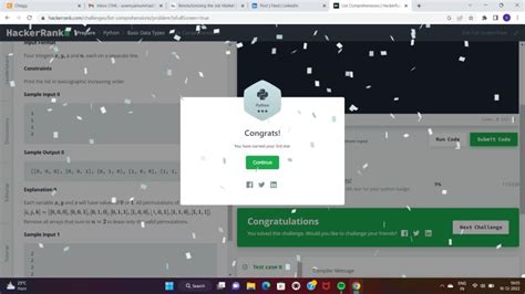 Sowmya Mummadi On Linkedin Hackerrank Python Pythonprogramming Coding