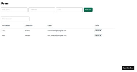 React Form Codesandbox