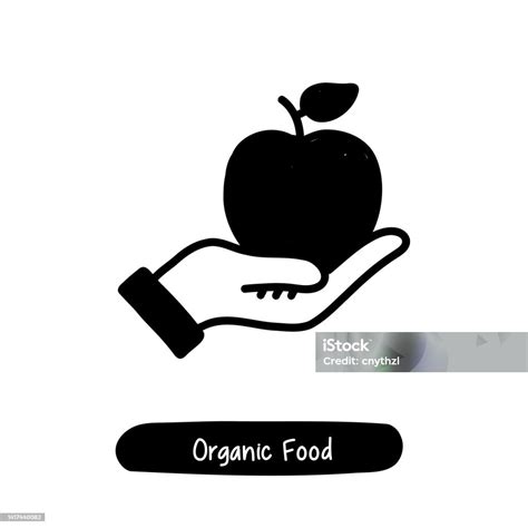 유기농 식품 아이콘입니다 트렌디 스타일 벡터 일러스트 레이 션 심볼 0명에 대한 스톡 벡터 아트 및 기타 이미지 0명 개념