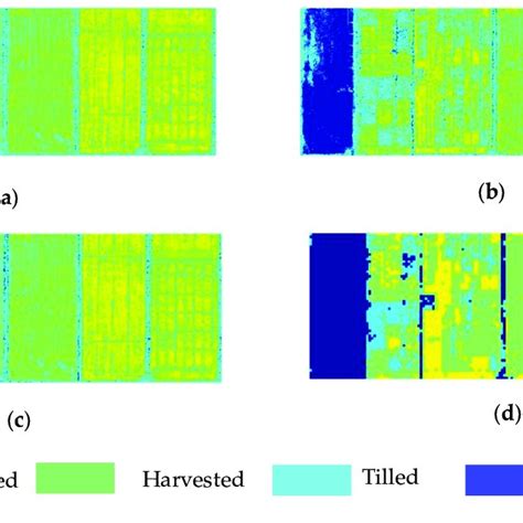 Comparison Of Classification Results A Svm B Mlc C Rf D