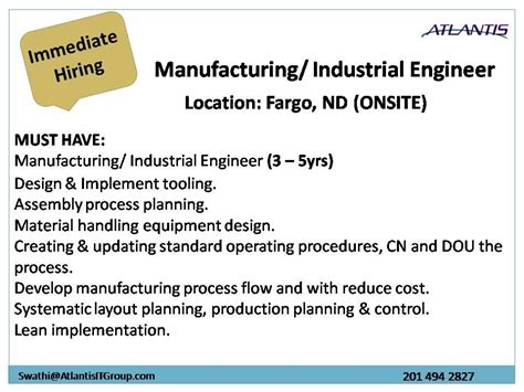 Deepa Swathi On Linkedin Immediatehiring Manufacturingengineer