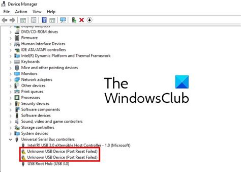 Unknown Usb Device Port Reset Failed Error On Windows 11