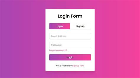 In This Program Animated Login And Signup Form Design On The Webpage There Is A Login Page Or