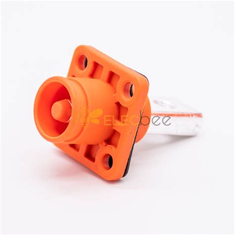 Battery Storage Connector Right Angle Plug Socket 6mm Orange Ip65 120a