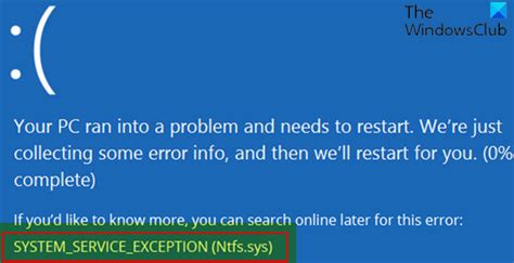 修复 Windows 10 上的 Ntfs Sys 失败的 Bsod 错误