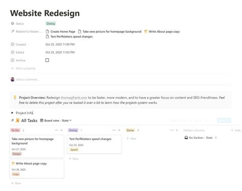 Notion Kanban Board Template
