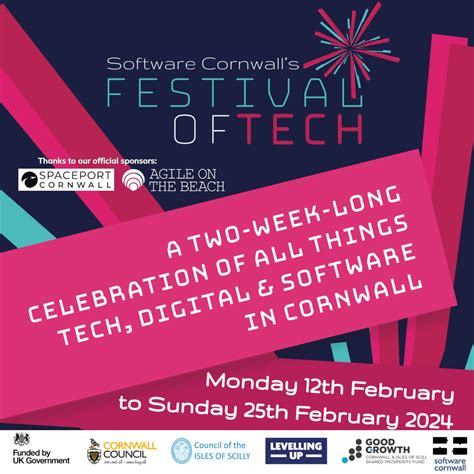 Tech Cornwall On Linkedin Cornwallfestivaloftech Spaceportcornwall Agileonthebeach