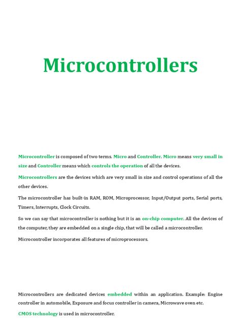 microcontrollers pdf