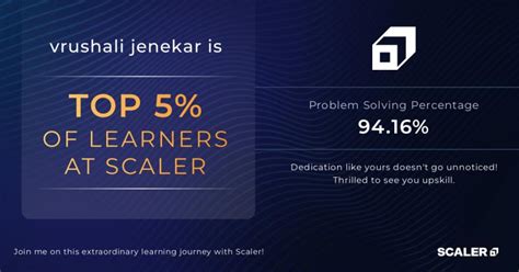 Vrushali Jenekar On Linkedin Scaler Rockstar