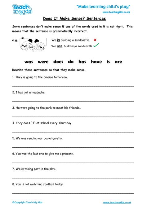 Does It Make Sense Sentences Tmk Education