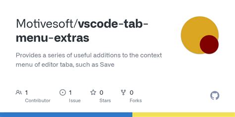 Github Motivesoft Vscode Tab Menu Extras Provides A Series Of Useful Additions To The Context