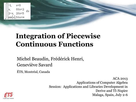 PPT Integration Of Piecewise Continuous Functions PowerPoint Presentation ID