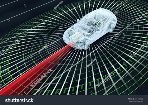 Self Driving Electronic Computer Cars On Stock Illustration 586488962