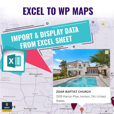 Excel Data On Google Maps WP Maps Pro