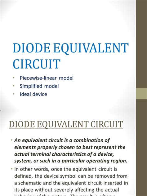05 Diode Equivalent Circuit Diode Data Sheets Pdf Electrical