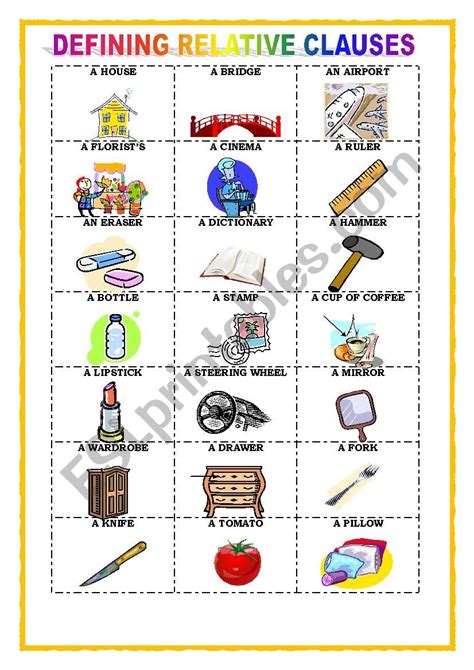 Defining Relative Clauses 1 ESL Worksheet By Keyeyti