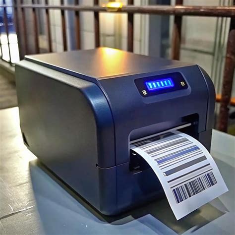 A Blue And White Printer With A Label That Says Quot Push Button Quot