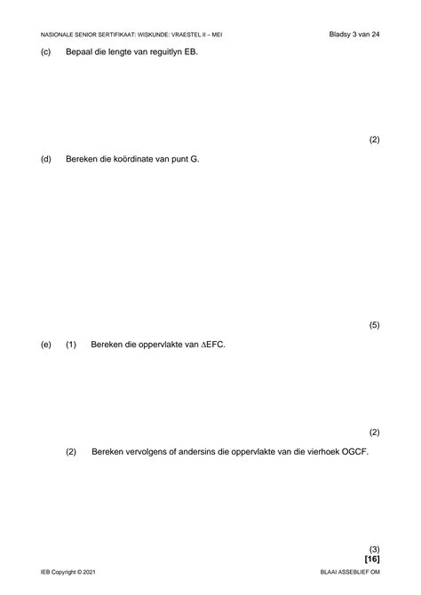 Solution Past Exam Papers Mathematics Ieb Nsc Grade 12 Past Exam Papers 2021 P2 Question Paper
