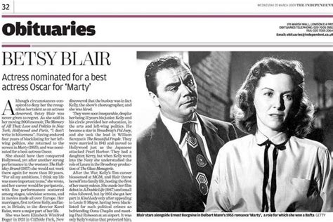 A Life In Focus Betsy Blair Oscar Nominated Actor Who Stayed True To Left Wing Ideals The
