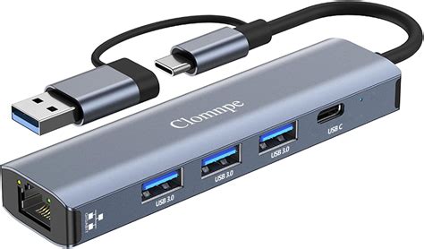 5 In 2 Usb C Hub Ethernet 1000m Usb To Ethernet Adapter Usb Type C