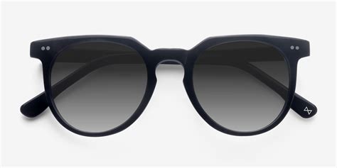 Shadow Round Jet Black Frame Prescription Sunglasses Eyebuydirect