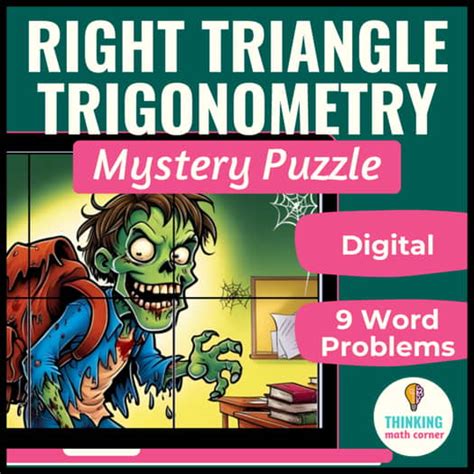 Right Triangle Sohcahtoa Zombie Trig Ratios Digital Mystery Puzzle Activity