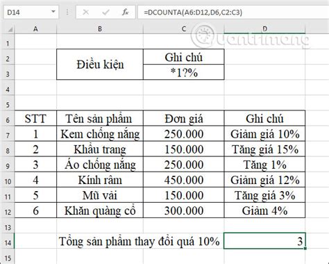 DCOUNTA Function How To Use The Function To Count Non Empty