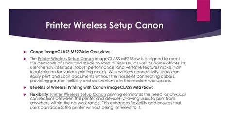 PPT Printer Wireless Setup Canon PowerPoint Presentation Free Download ID