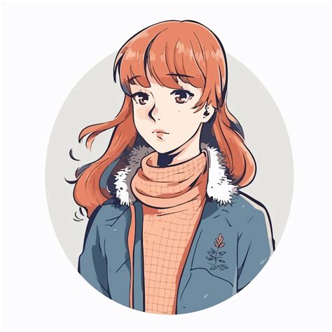 Premium Vector Young Girl Animestyle Character Vector Illustration