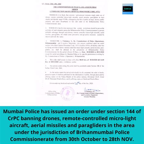 Mumbai Police Has Issued An Order Under Section 144 Of Crpc Banning Drones Remote Controlled