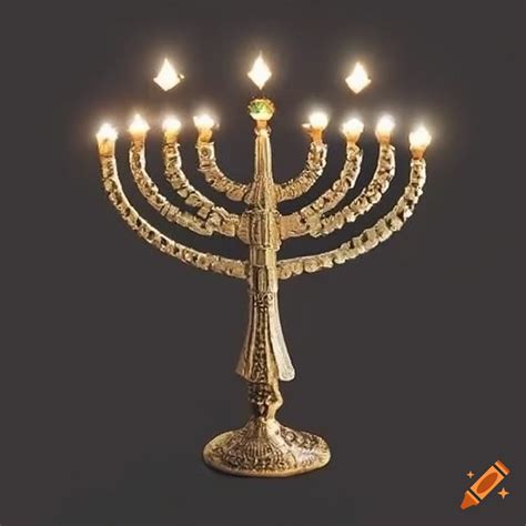 Menorah Emitting Divine Light On Craiyon