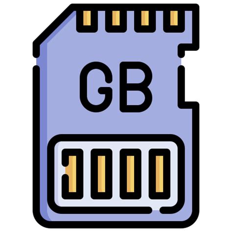 Memory Card Generic Color Outline Icon