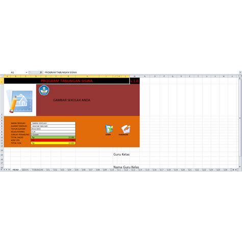Jual Bahan Aplikasi Excel Tabungan Siswa Shopee Indonesia