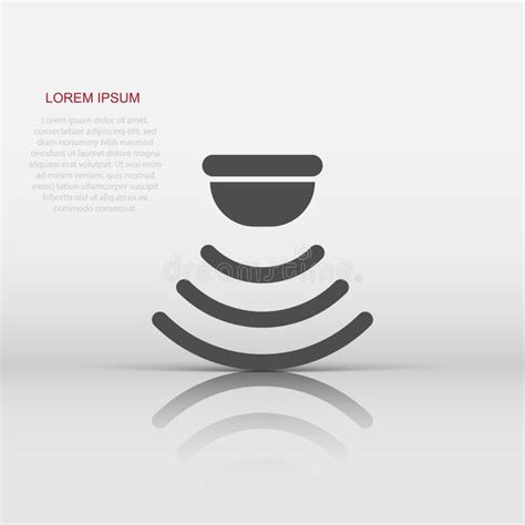 Motion Sensor Icon In Flat Style Sensor Waves Vector Illustration On White Isolated Background