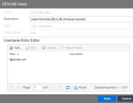 Add Edit User Group Window