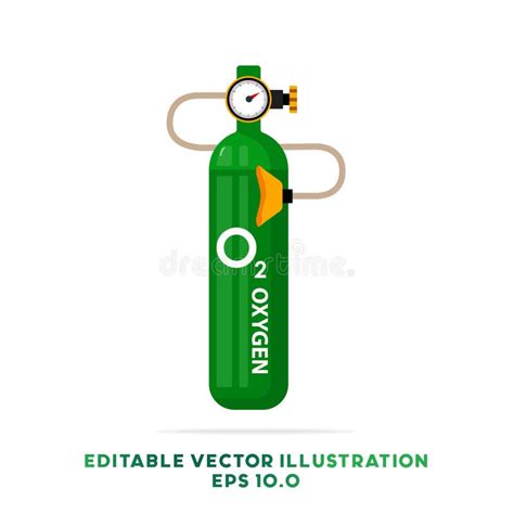 Realistic Vector Art Of Oxygen Cylinder Medical Oxygen Stock Vector Illustration Of Metal