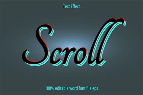 premium vector text effect scroll