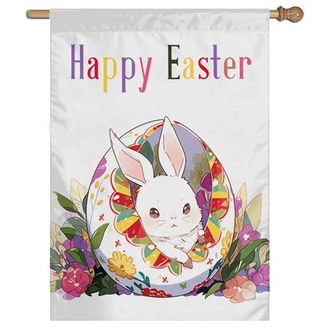 Cayyon Easter Flags 28 X 40 Double Sided Happy Easter House Flag