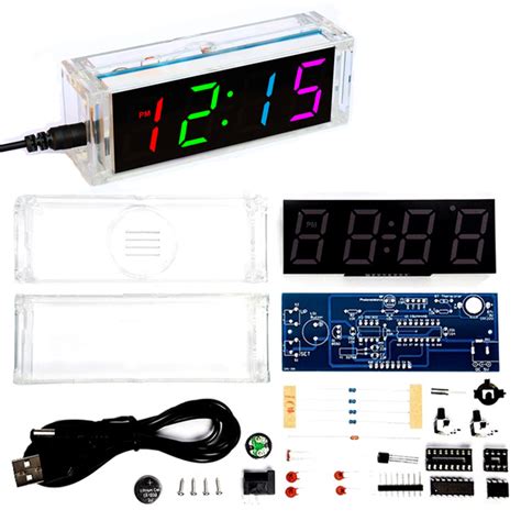 Gikfun Colorful Digital Led Electronic Alarm Clock Diy Kits Soldering