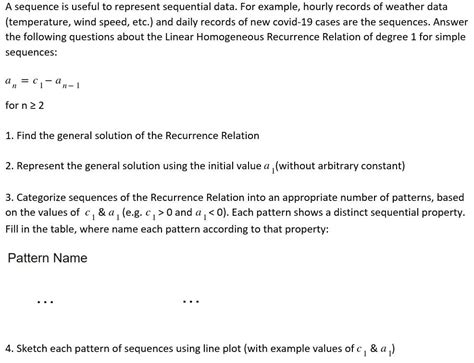 Solved A Sequence Is Useful To Represent Sequential Data