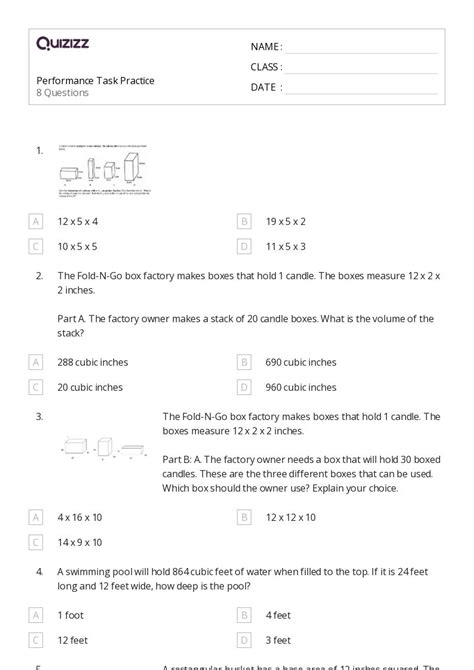 Performance Tasks Worksheets For Th Grade On Quizizz Free Printable