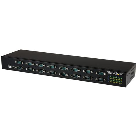 StarTech Com USB To Serial Hub 16 Port COM Port Retention Rack Mount And Daisy Chainable