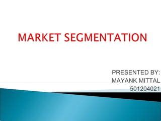 Market Segmentation Ppt PPT Marketing And Advertising Business