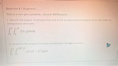 solved question 4 10 ﻿points this is a two part problem