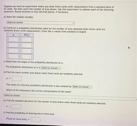 Solved Suppose You Have An Experiment Where You Draw Thr