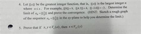 solved 4 let [[x]] be the greatest integer function that