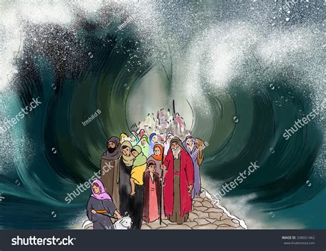 Crossing The Red Sea Drawing