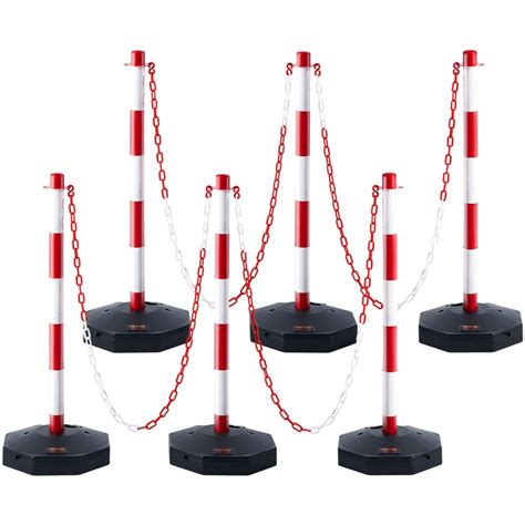 Vevor Adjustable Traffic Delineator Post Cones 6 Pack Traffic Safety