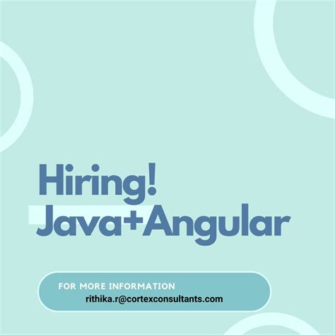 Rithika Ravi On Linkedin Hiring Fullstackdeveloper Java Angular
